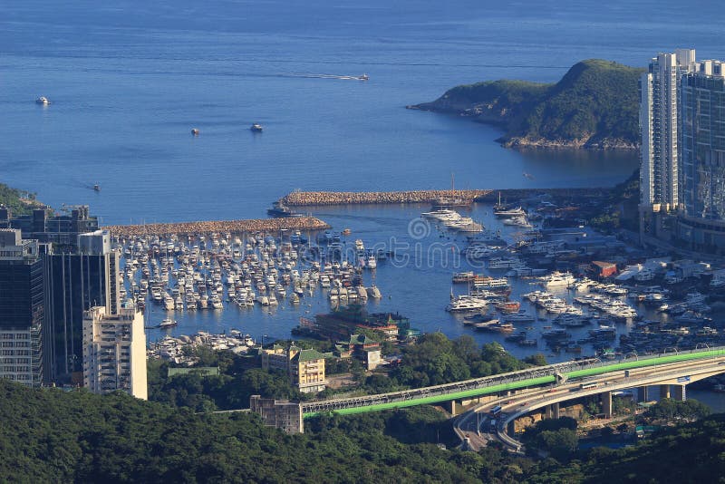 Southern District of Hong Kong Stock Image - Image of housing, ship ...