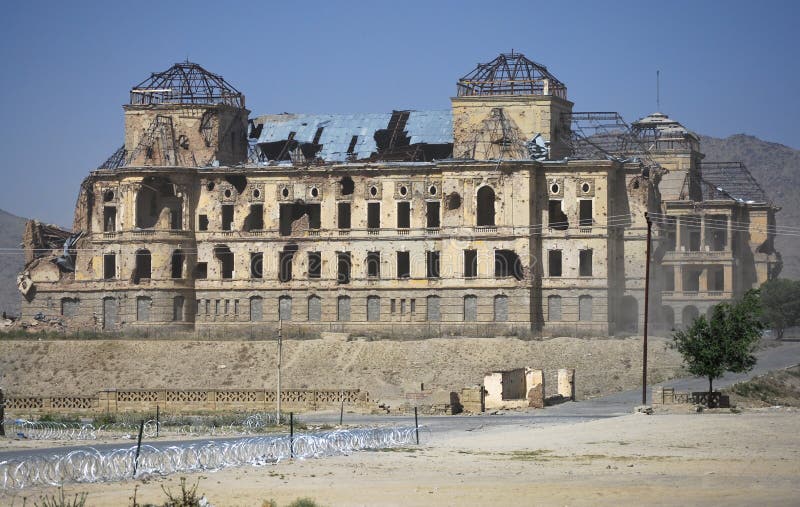 Southern Facade Darul Aman Palace Stock Image - Image of afghanistan ...