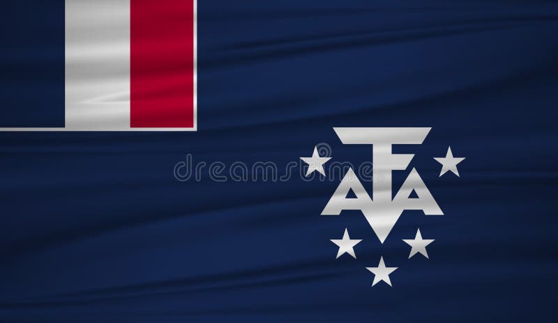 Southern French Flag Vector. Vector Flag of Southern French Blowig in ...