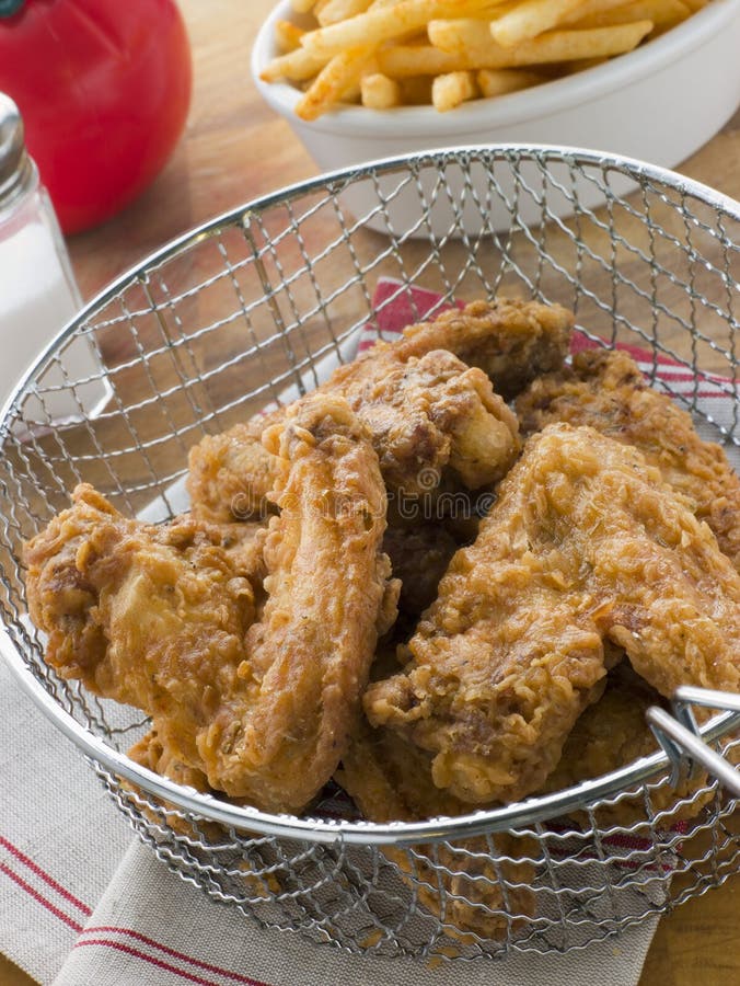 Southern Fried Chicken Drumsticks and Fries Stock Photo - Image of legs ...