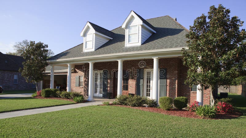 Southern Home stock photo. Image of house, living, dormer - 19025208