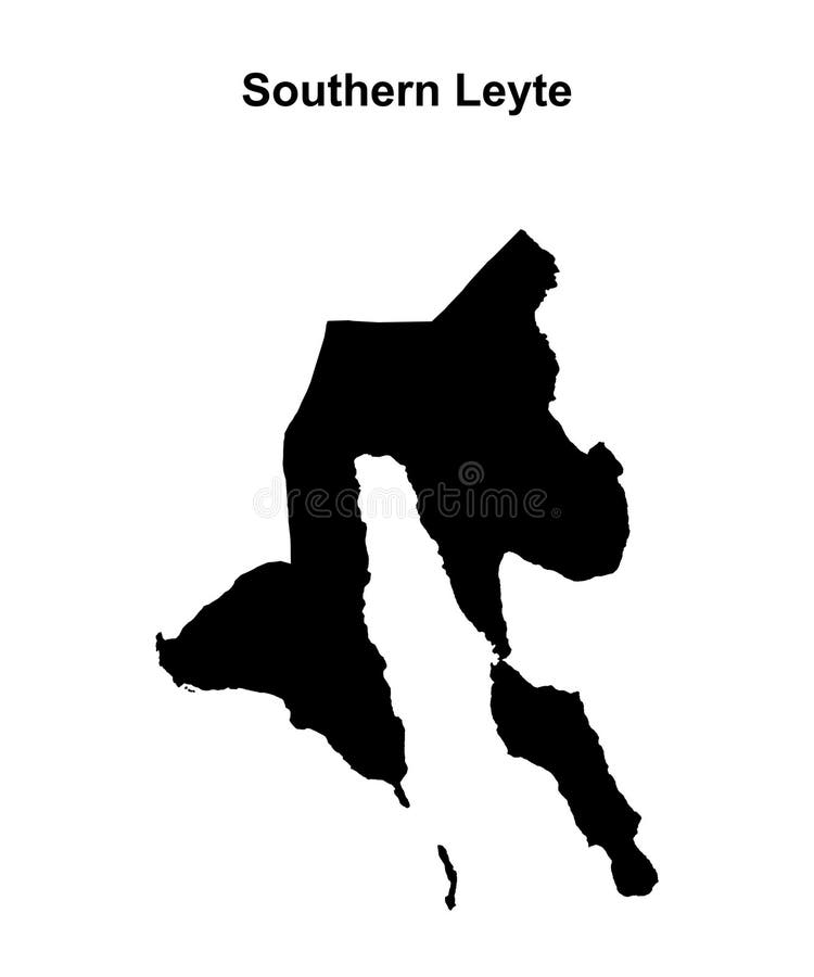 Southern Leyte outline map stock vector. Illustration of probinsiya ...