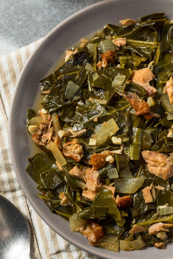 Southern Organic Collard Greens Stock Photo - Image of vegetarian ...