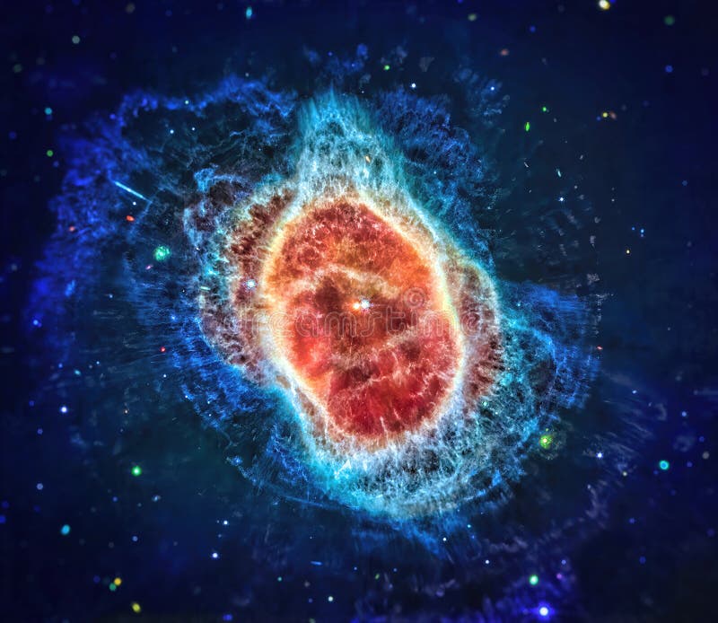 Southern Ring Nebula. Seen by Telescope in Visible Light, Capturing the ...