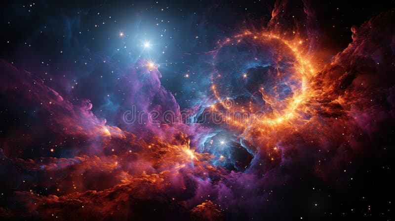 Southern Ring Nebula stock illustration. Illustration of nebula - 289120771
