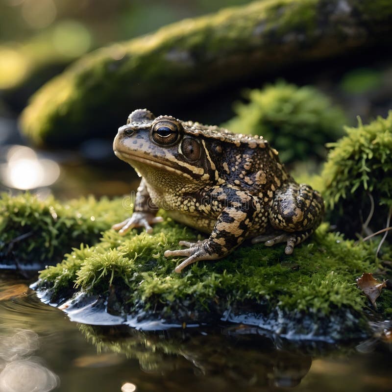 Southern Toad Hopping through a Muddy Path after the Rain Stock ...