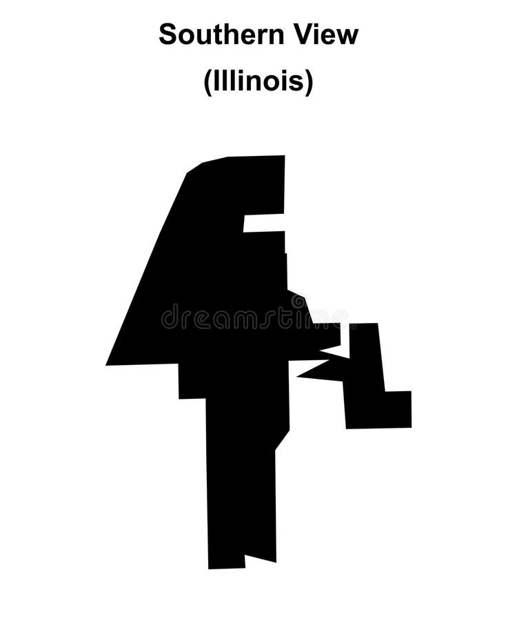 Southern View outline map stock vector. Illustration of illinois ...