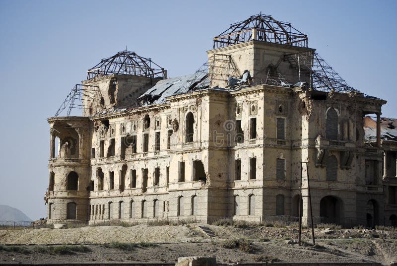 Tajbeg palace Kabul stock photo. Image of bombed, communist - 21049206