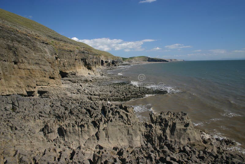 Southerndown from Ogmore stock photo. Image of south, rock - 7483868