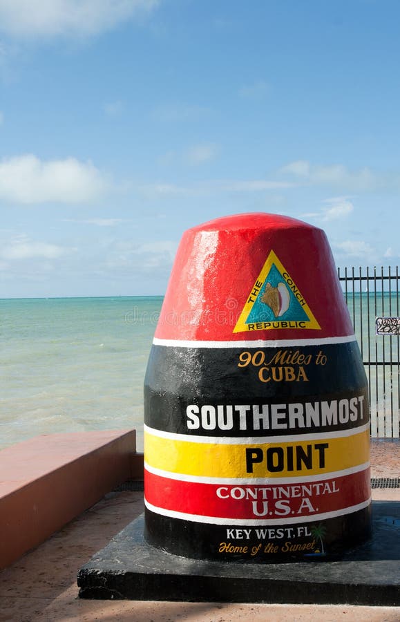 Key West Southernmost Point Souvenir Stock Photo - Image of florida ...
