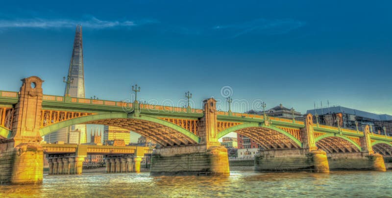 Southwark Bridge panorama stock photo. Image of industry - 38251794