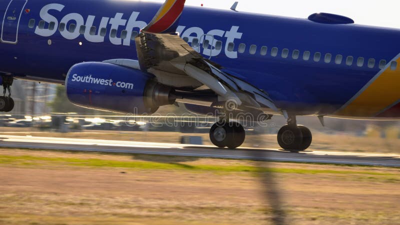 Southwest Airlines Airplane Landing on Runway Editorial Stock Photo ... Southwest Airlines Airplane Landing on Runway Editorial Stock Photo ...