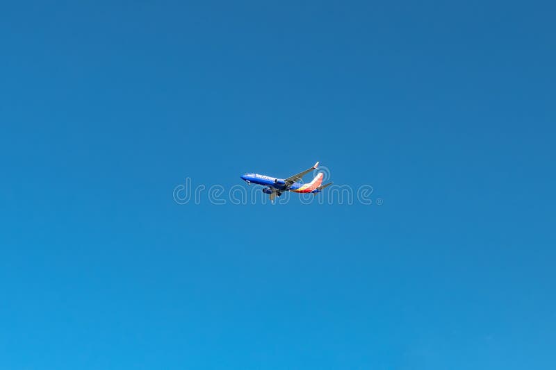 Southwest Airlines Passenger Jet Against a Clear Blue Sky Editorial ...