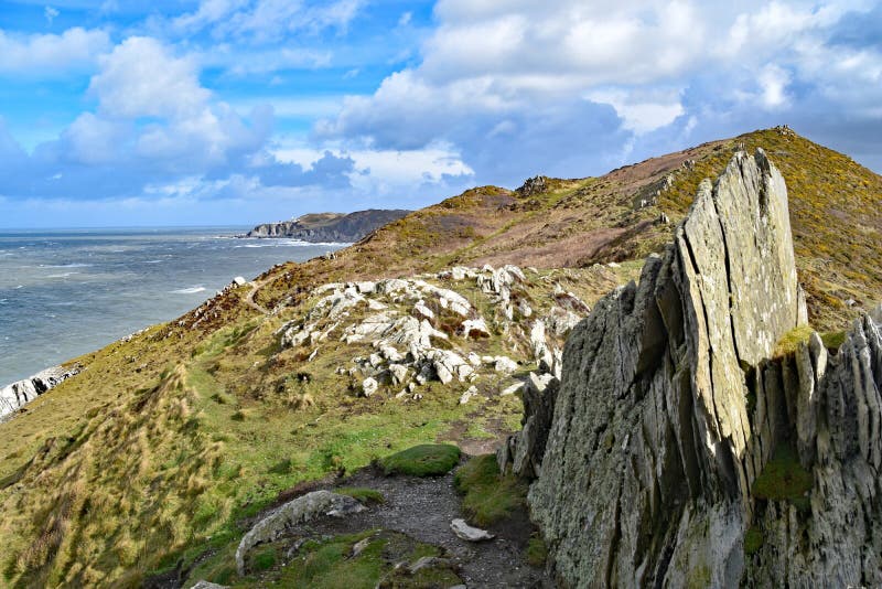 Southwest Coast Path at Morte Point Stock Photo - Image of devon ...