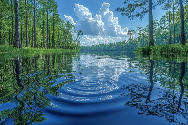 Southwest Florida Landscape with a Sky Reflection on the Water Stock ...