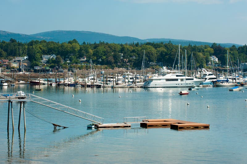 Maine coastal harbor stock image. Image of harbour, coastal - 2853501