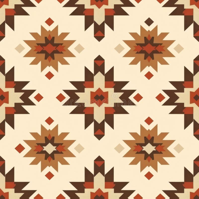 Southwestern Style Geometric Pattern Background in Warm Earth Tones ...