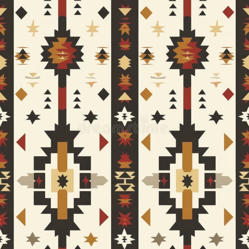 Southwestern Style Geometric Pattern with Earthy Tones Stock Photo ...