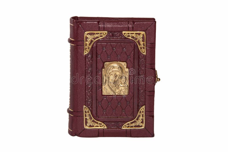 Souvenir Book In Leather Cover Stock Photo - Image of isolated, holy ...