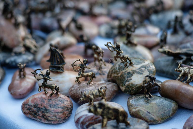 Souvenir Rocks with with Different Figures Stock Photo - Image of ...