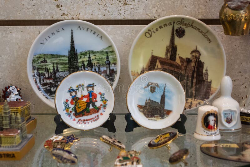 Souvenir shop, Vienna editorial stock photo. Image of shop - 203787938