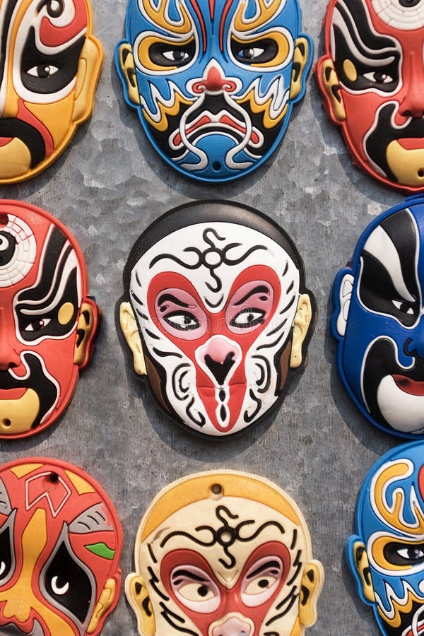 Souvenirs Inspired on the Beijing Opera Stock Photo - Image of face ...