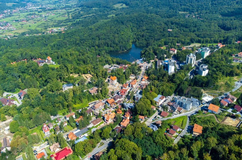 Sovata Resort - Romania Seen from Above Stock Photo - Image of natural ...