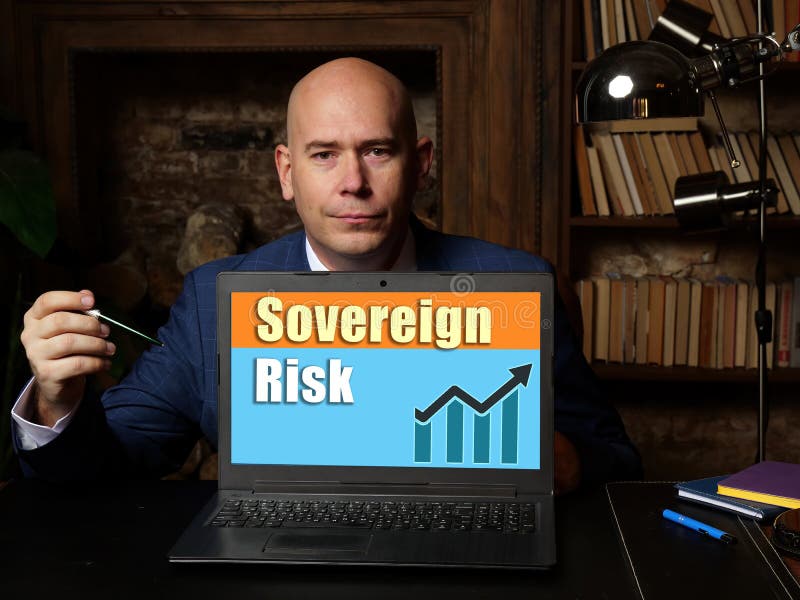 Sovereign Risk Phrase on Laptop Stock Image - Image of innovation ...