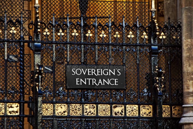 Sovereigns Entrance Westminster Stock Photo - Image of monarchical ...