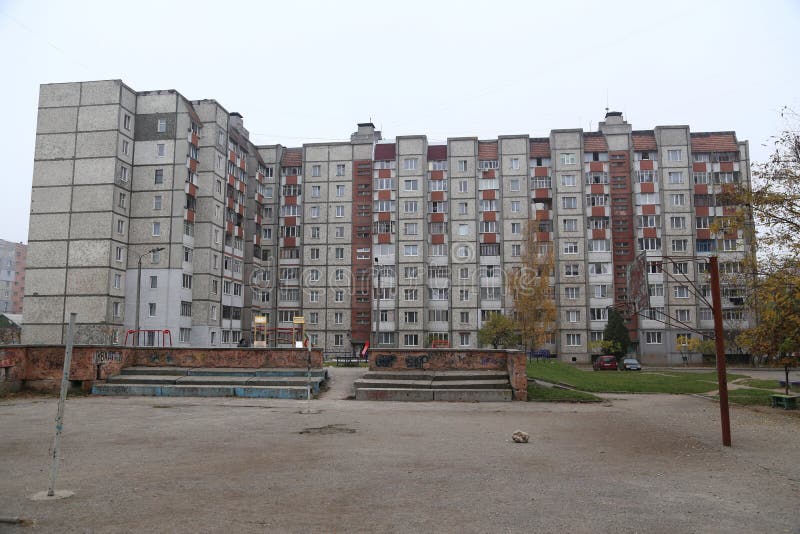 Soviet apartment blocks stock photo. Image of balcony - 39988438