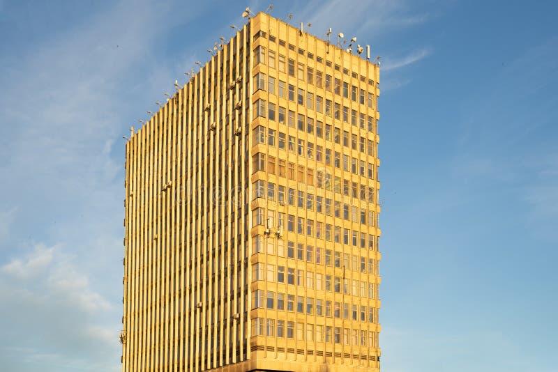 Soviet Architecture. Facade of Soviet-era Building Editorial Stock ...