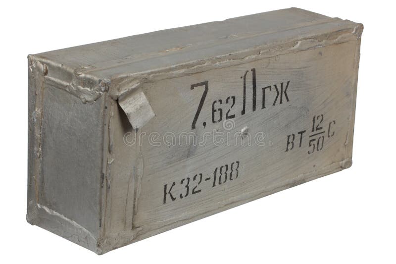 Soviet Army Box of Ammunition. Text in Russian - Type of Ammunition ...