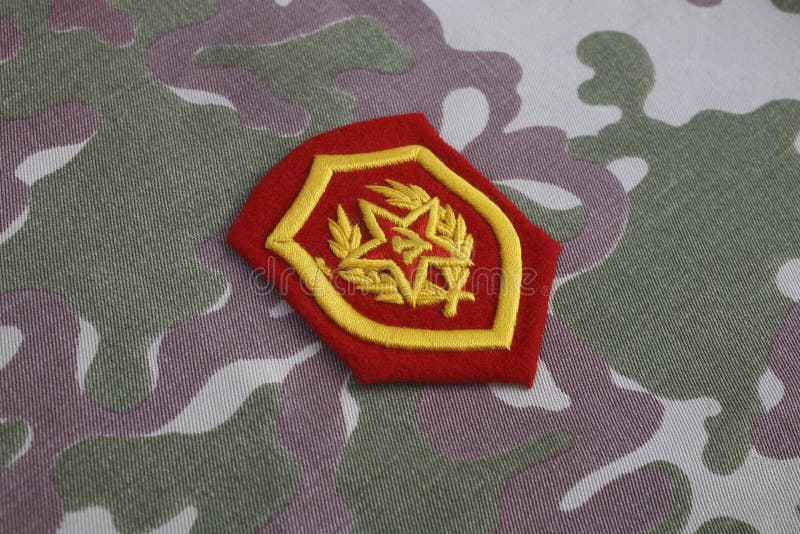 Soviet Army Mechanized Infantry Shoulder Patch on Camouflage Uniform ...