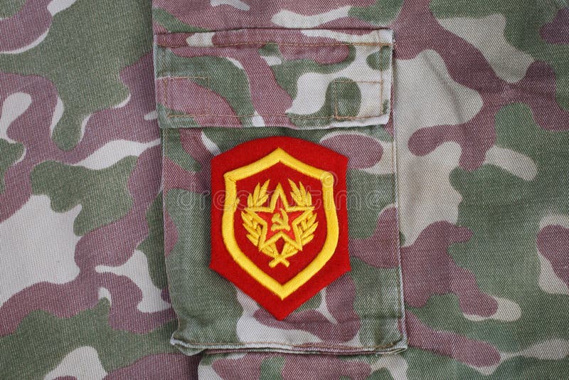 Soviet Army Mechanized Infantry Shoulder Patch on Camouflage Uniform ...