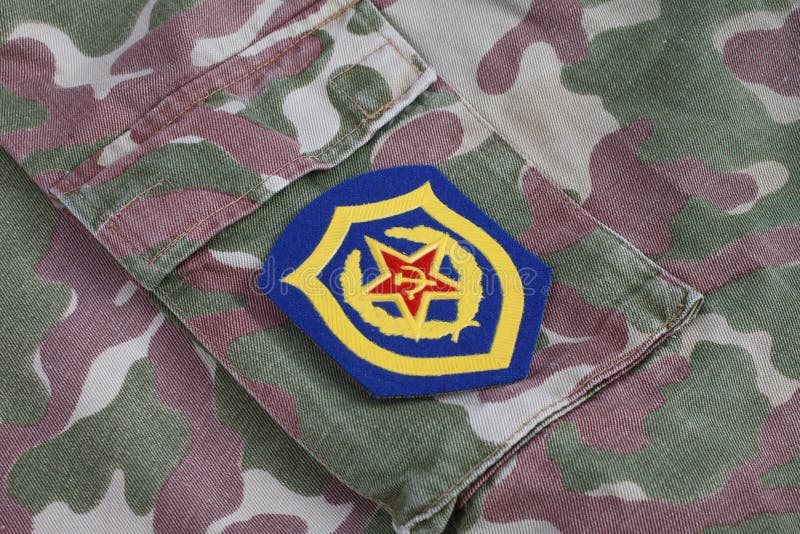 Soviet Army Mechanized Infantry Shoulder Patch on Camouflage Uniform ...