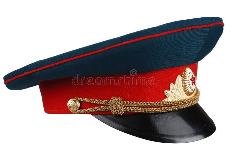 Soviet Army Officer Cap Isolated on White Background Stock Photo ...