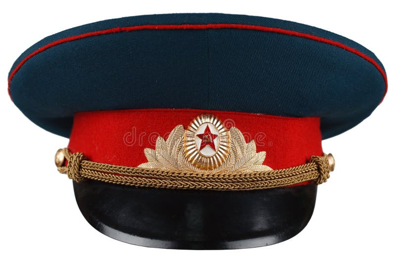 Soviet Army Officer Cap Isolated on White Background Stock Photo ...