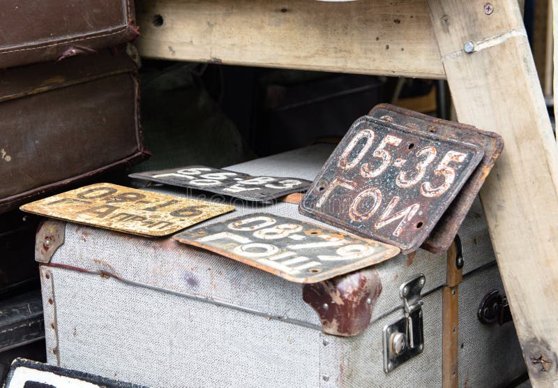 Soviet auto number-plates editorial photography. Image of numberplates ...