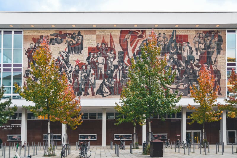 Soviet building in Dresden editorial photography. Image of sowiet ...