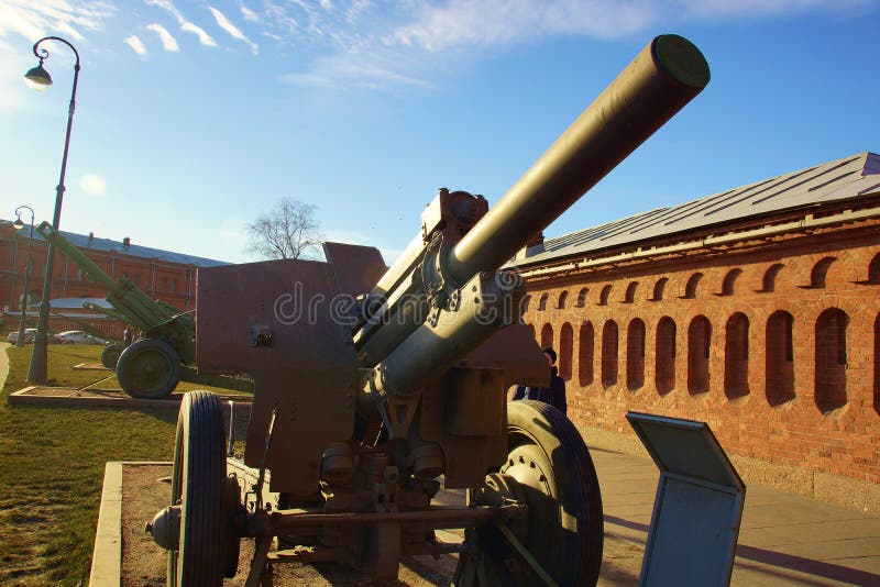 Soviet Cannon from World War II Stock Image - Image of steel, ninth ...