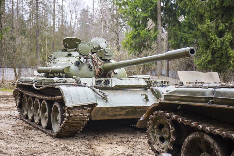 Soviet combat tank T55 stock photo. Image of dirt, weapon - 69079420