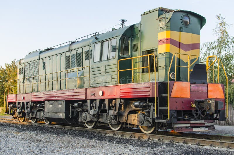 Soviet diesel locomotive stock photo. Image of railway - 33535618