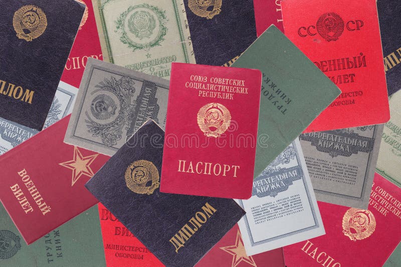 Soviet documents stock image. Image of sign, sickle, national - 46807175