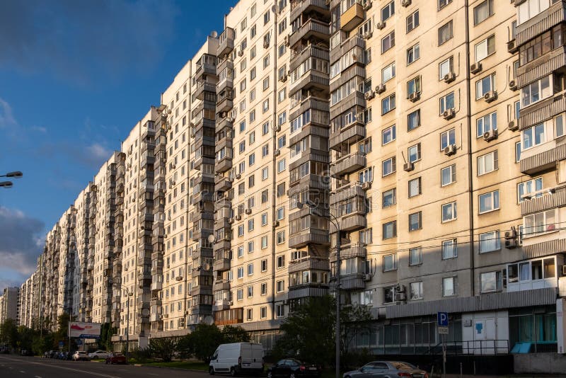 Soviet-era Homes in the Suburbs of Moscow Editorial Photo - Image of ...