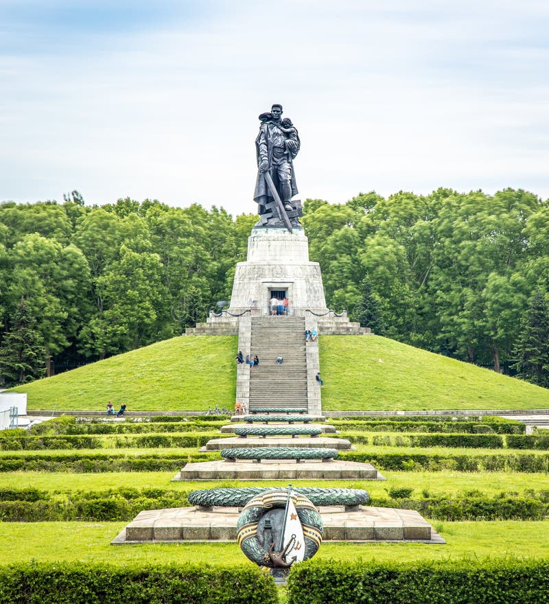 Soviet Era Treptow Park in East Berlin Stock Image - Image of exposure ...