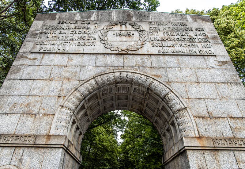 Soviet Era Treptow Park in East Berlin Stock Photo - Image of city ...