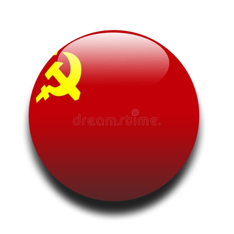Soviet flag stock illustration. Illustration of hammer, sickle - 63733