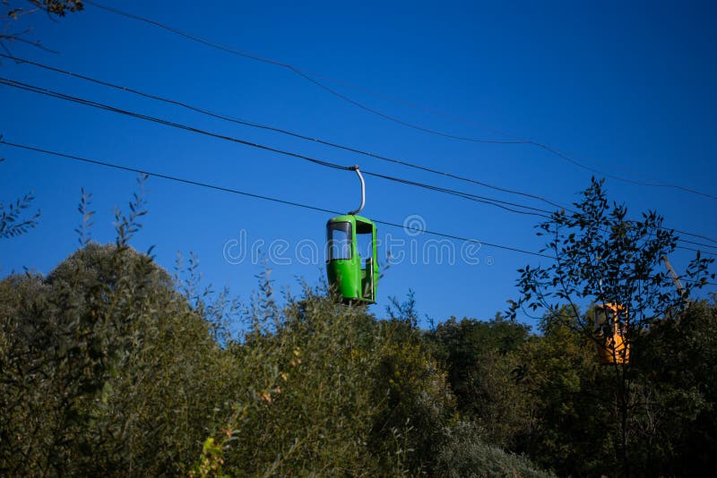 Soviet Futuristic Cable Car in Kharkov in Gorky Park Stock Image ...