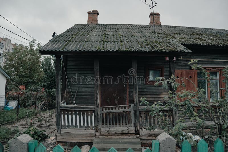 Soviet Gray Scary Badly Built House from the Cold War Stock Photo ...