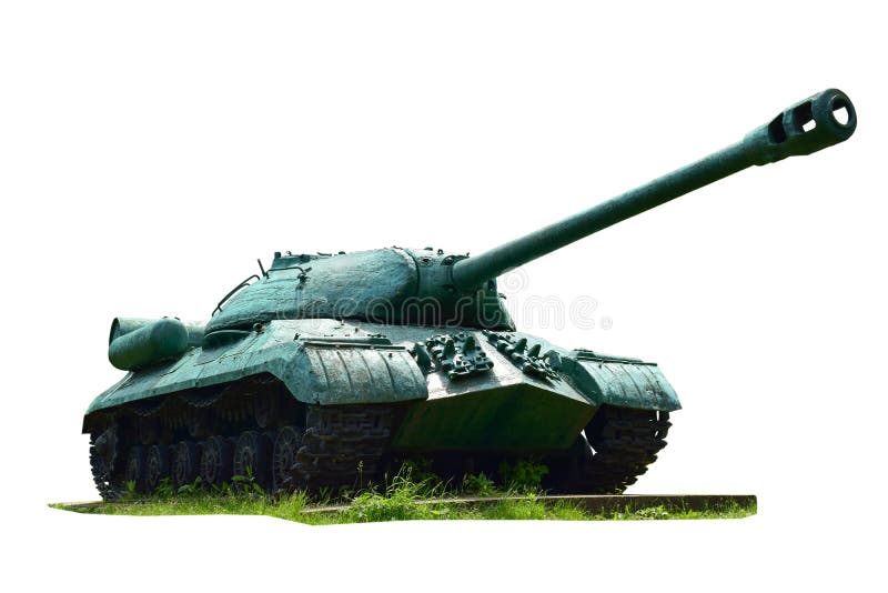 Soviet Heavy Tank. Photographed Front and Side Against a White ...